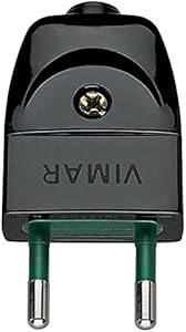 Vimar 2 Pole 10A S10 Axial Black Plug : Amazon.co.uk: DIY & Tools