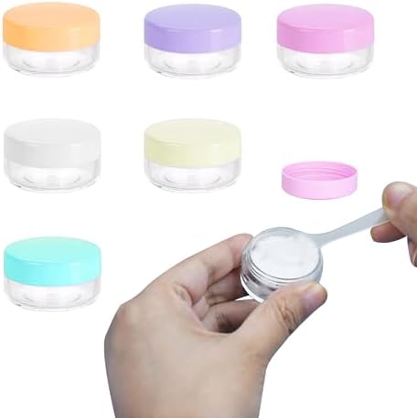 6Pcs Small Travel Pots Portable Travel Pots for Toiletries Storing ...