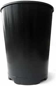 Elixir Gardens Black Recycled Plastic Deep Rose Pots 1,2,3,4 & 7 Litre ...