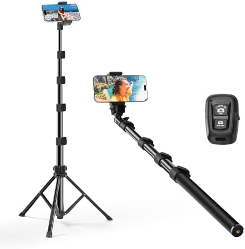 Amazon.com: Nineigh 71" Tripod for iPhone, Phone Tripod Selfie Stick ...