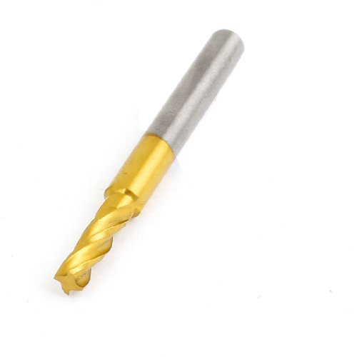 uxcell 3mm Dia 11mm Cutting Length Four Flute Slotting End Mill Router ...