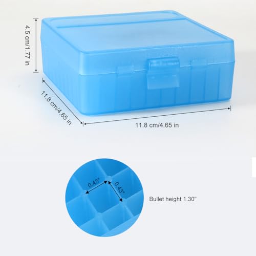 Prothens 100 Round Flip-Top Pistol Ammo Box Plastic Stackable and ...