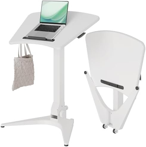 Amazon.com: JOY worker Foldable Mobile Standing Desk, Pneumatic Height ...