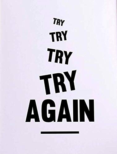 Amazon.com: Try Try Again Poster Print, Inspirational Print ...