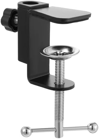 Amazon.com: Metal Desk Clamp, 2-IN-1 Table Mount Clamp Black C-Clamp ...