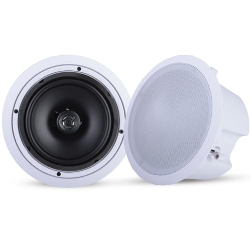 Pyle Ceiling Wall Mount Enclosed Speaker - 250 Watt Stereo In-wall / In ...