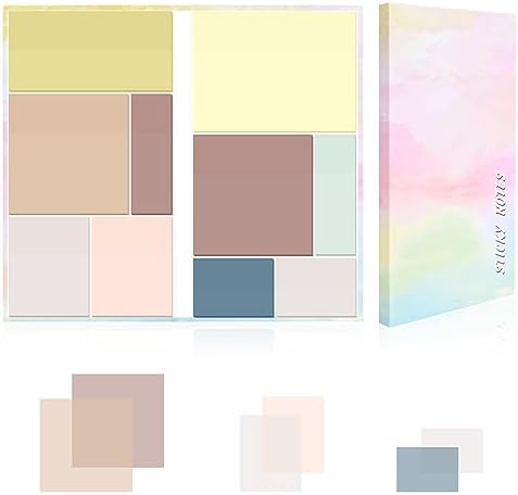 Amazon.com : BAYTORY 500 Sheets Translucent Sticky Note Set, Clear Memo ...