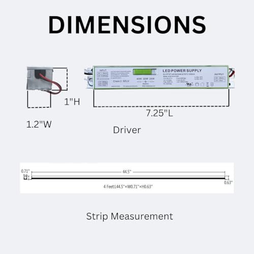 E2 LIGHTING Retrofit Kit 4ft LED 40W, Magnetic Linear Strip ...