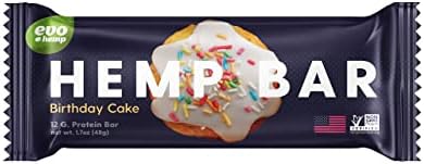 Amazon.com : Evo Hemp Protein Bar (Birthday Cake, 12 Pack) - 100% USA ...