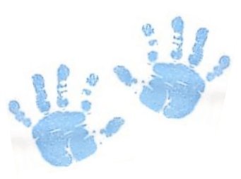 Blue Baby Handprint