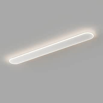 White Linear Ceiling Light, Metal Strip Ceiling Lights with Acrylic ...