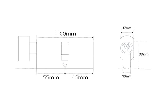 55 Thumbturn 45 Chrome Nickel Euro Cylinder Lock Thumb Turn Barrel Door ...