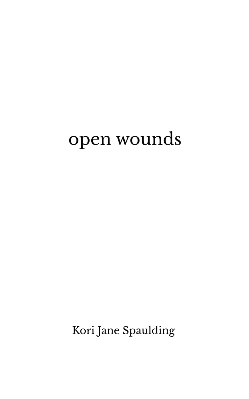 Amazon.com: Open Wounds: 9798324994365: Spaulding, Kori Jane: Books