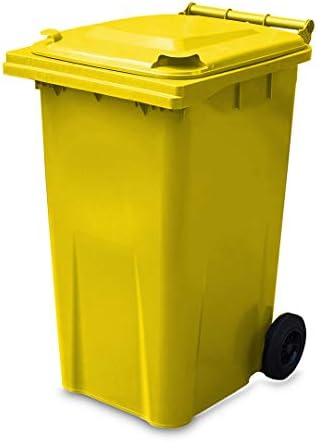 240 Litre Wheelie Bin - Yellow (Standard Household Size) Typically Used ...
