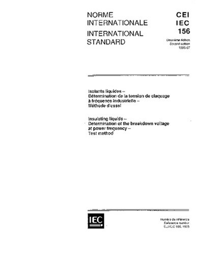 IEC 60156 Ed. 2.0 b:1995, Insulating liquids - Determination of the ...