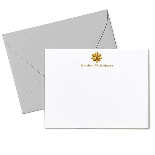 Amazon.com: Personalized Military Officer Stationery Set with Rank ...