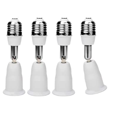 4 Pack E26/E27 Light Socket Extender, 4.5 Inch Light Socket Position ...