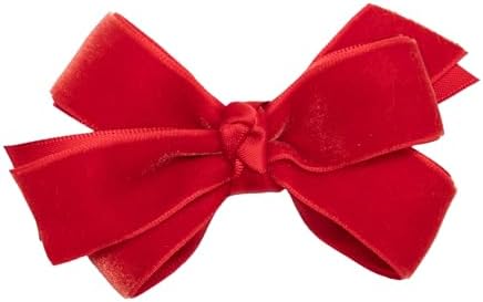 Amazon.com: HAIRBOWS Girls' Velvet Hair Bows with a Knot Wrap Center on ...