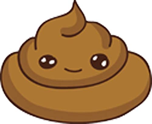 Divine Designs Silly Funny Kawaii Poop Poo Cartoon Emoji Vinyl Decal ...