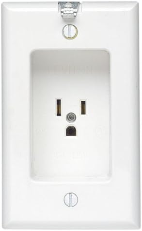 Bryant Electric RR1510W Box Mount 1-Gang Recessed TV Connection Outlet ...