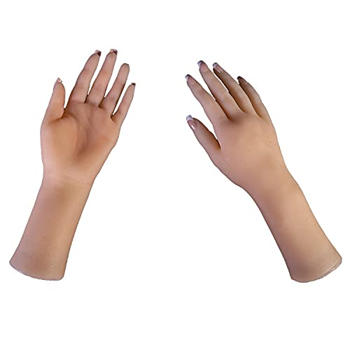 Buy GKPLY Mannequin Fake Hands, Silicone Life Size Hand Female Model ...