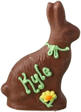 Amazon.com : Personalized Solid Chocolate Rabbits Milk & Dark - Unique ...