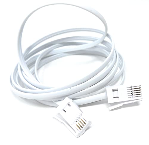 DRUT 2m BT to BT 4 Wire 431A Male to Male Plug Telephone Flat Cable ...