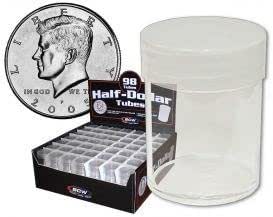 Amazon.com: BCW Coin Tubes for Half Dollars - 98ct | Holds "Kennedy ...