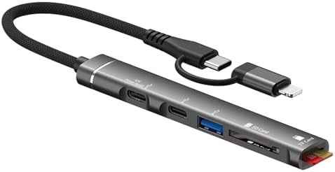Amazon.com: Lightning to USB Hub [Apple MFi Certified] 4-in-1 OTG Hub ...