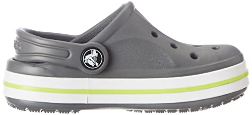 Crocs Bayaband Slate Grey /Lime Punch Clog-(207018-0GX)-5 Kids UK (C5 ...