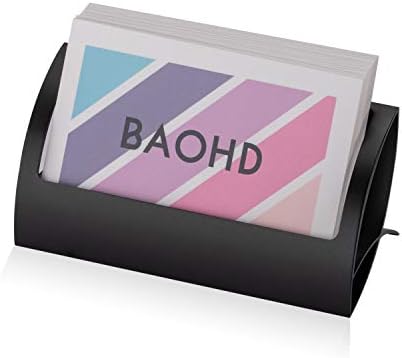 Amazon.com: TOROS store Business Card Holder for Desk - Black Wood ...