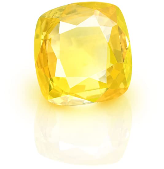 GemsMart पुखराज रत्न ओरिजिनल 7 रत्ती पीला सफायर Yellow Pukhraj Stone ...