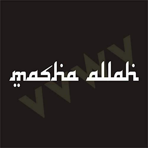 VVWV Masha Allah Car Stickers for Side Window White L X H 14.50 X 3.00 ...