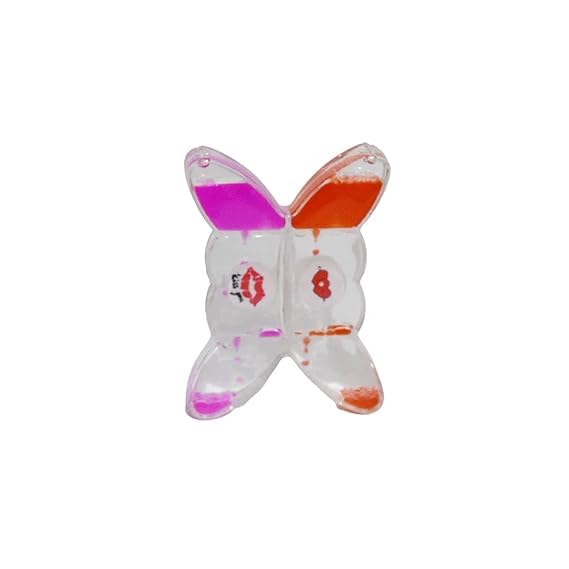 Butterfly Shape Pink, Red Love & Kiss Bubble Liquid Timers | Table top ...