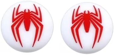 Pack of 2pc White Spider Thumb Grip Stick Cap Cover Controller KeyCaps ...