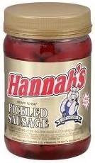 Amazon.com : HANNAH'S PICKLED SAUSAGE 16oz. JAR : Grocery & Gourmet Food