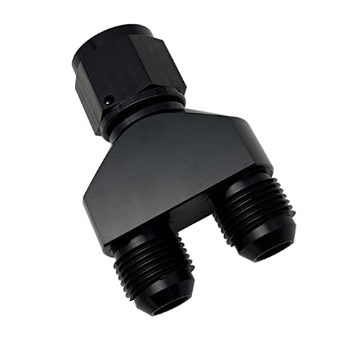 Snapklik.com : KRD PERFORMANCE Aluminum Y Block Adapter Fittings -6 AN Female Swivel To Parallel ...