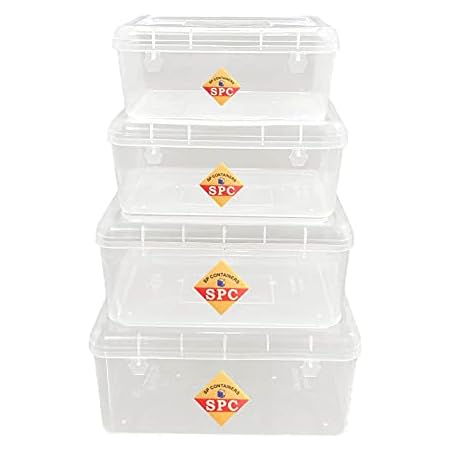 SPC Multipurpose Plastic Stackable Organizer Storage Container Box for Books, Toys, Clothes ...