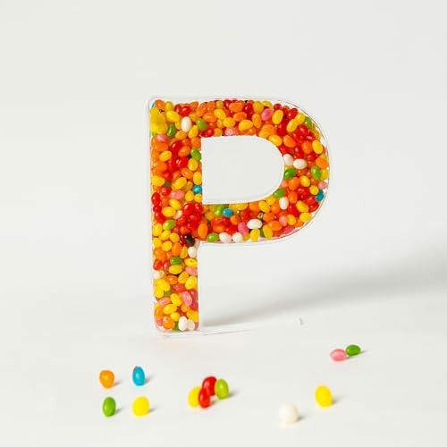 Amazon.com: Fillable Alphabet Acrylic Tray Acrylic Alphabet Candy Jar ...