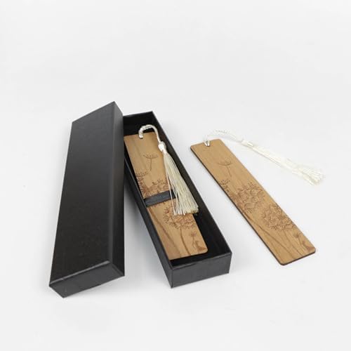 Amazon.com: Miruchertter 4 Pcs Wooden Bookmarks Vintage Wood Bookmarks ...