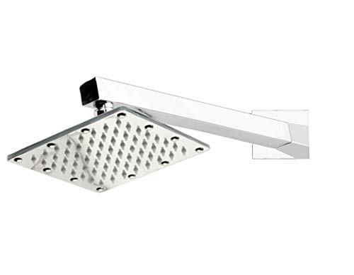 New Ware Stainless Steel Chrome Finish Slim Rain Overhead Shower Set ...
