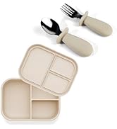 Amazon.com: Ali+Oli Silicone Bento Box (Blush) Lunch Box for Kids ...