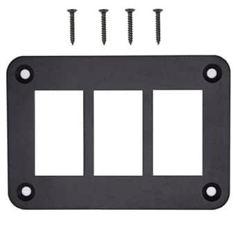 Amazon.com: Unifizz 3 Way Rocker Switch Panel Housing Holder, Black ...