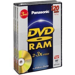 Panasonic DVD-RAM Disc - 3 pack - Buy Panasonic DVD-RAM Disc - 3 pack ...