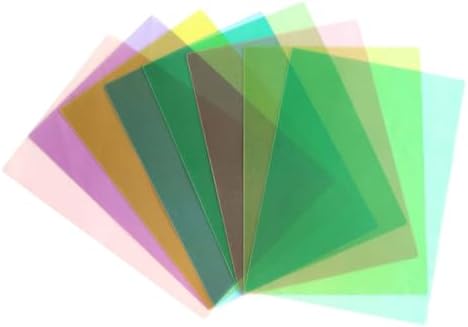10Pcs Coloured Dyslexia Overlays Aids A4 for Adults Children PVC Guided ...
