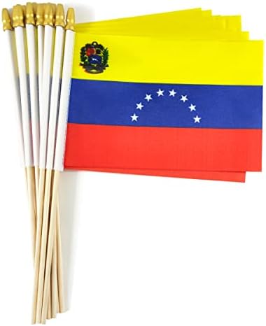 Amazon.com : 25 Pack Hand Held Small Mini Flag Venezuela Flag ...