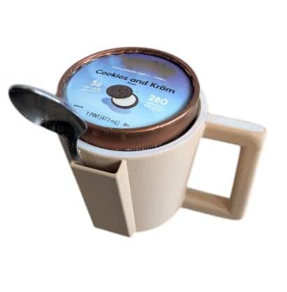 Amazon.com: Ice Cream Pint Carrier – 16oz Ice Cream Holder with Built ...