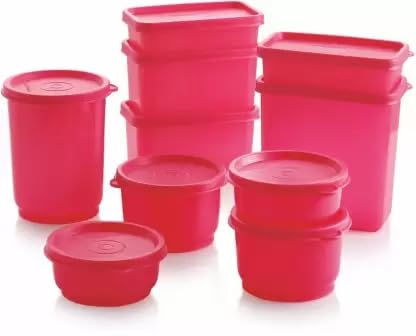 Buy Mastercook X1 Combo Plastic Container Set, 10-Pieces,Pink Online at ...