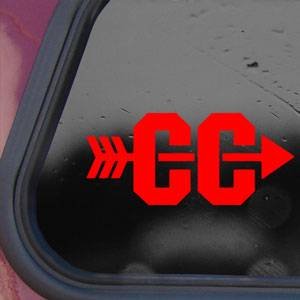Small Cross Country Symbol Red Decal Sticker Die-cut Red Decal Sticker ...