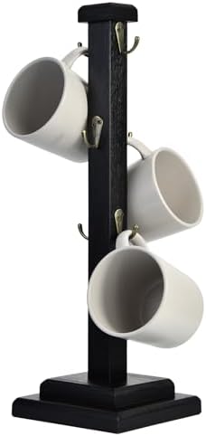 Amazon.com: bussdis Mug Holder with Marble Base : Cup Tree with 6 Hooks ...